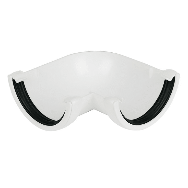 FloPlast White Round Gutter Pipe 90° Angle - 112mm - On-Demand Supplies