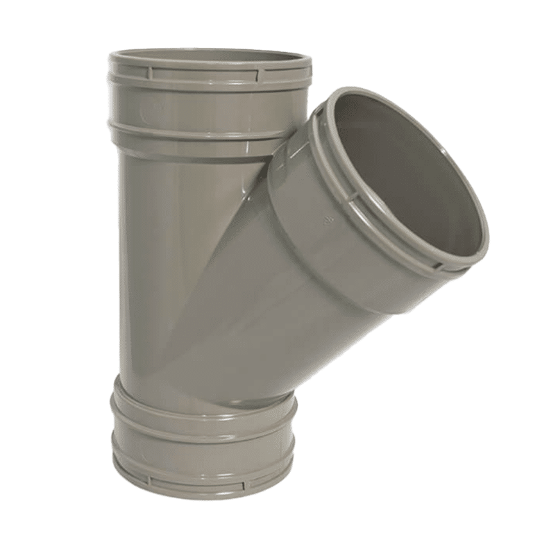 Double Socket Solvent Soil Pipe 90 Access Bend - Grey - On-Demand Supplies